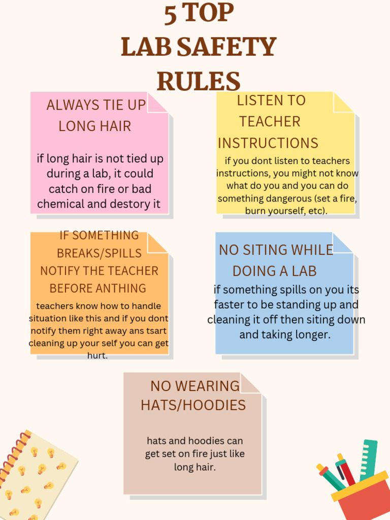 5 Top Lab Saftey Rules | PDF