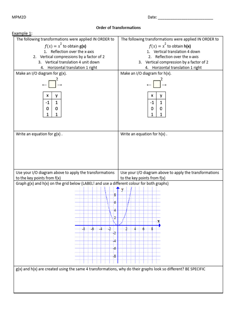 04 Order of Transformations WKS | PDF | Cartesian Coordinate System ...
