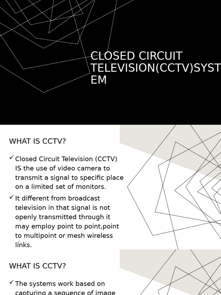 Overview of CCTV Systems and Types | PDF | Closed Circuit Television ...