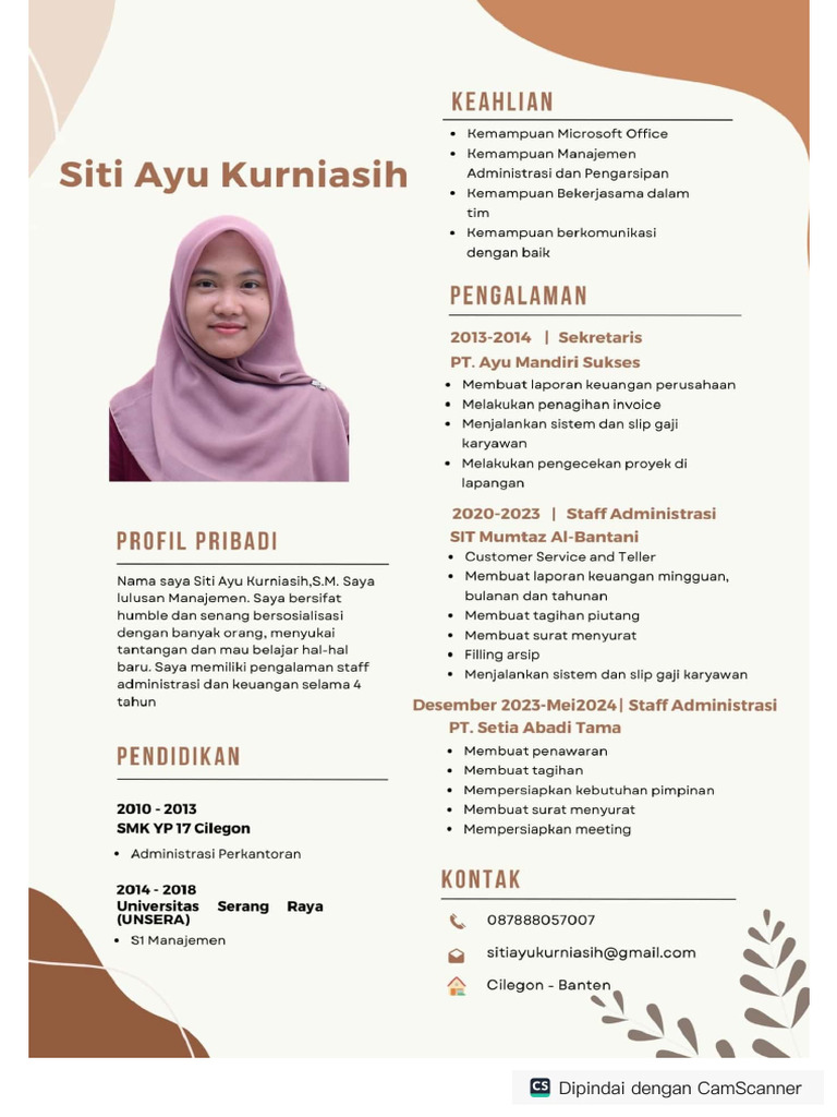 Lampiran CV Ayu | PDF