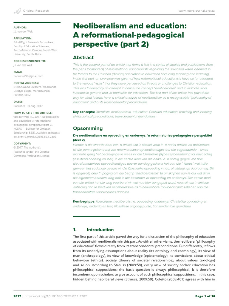 10 VAN DER WALT Neoliberalism | PDF | Market (Economics) | Reality