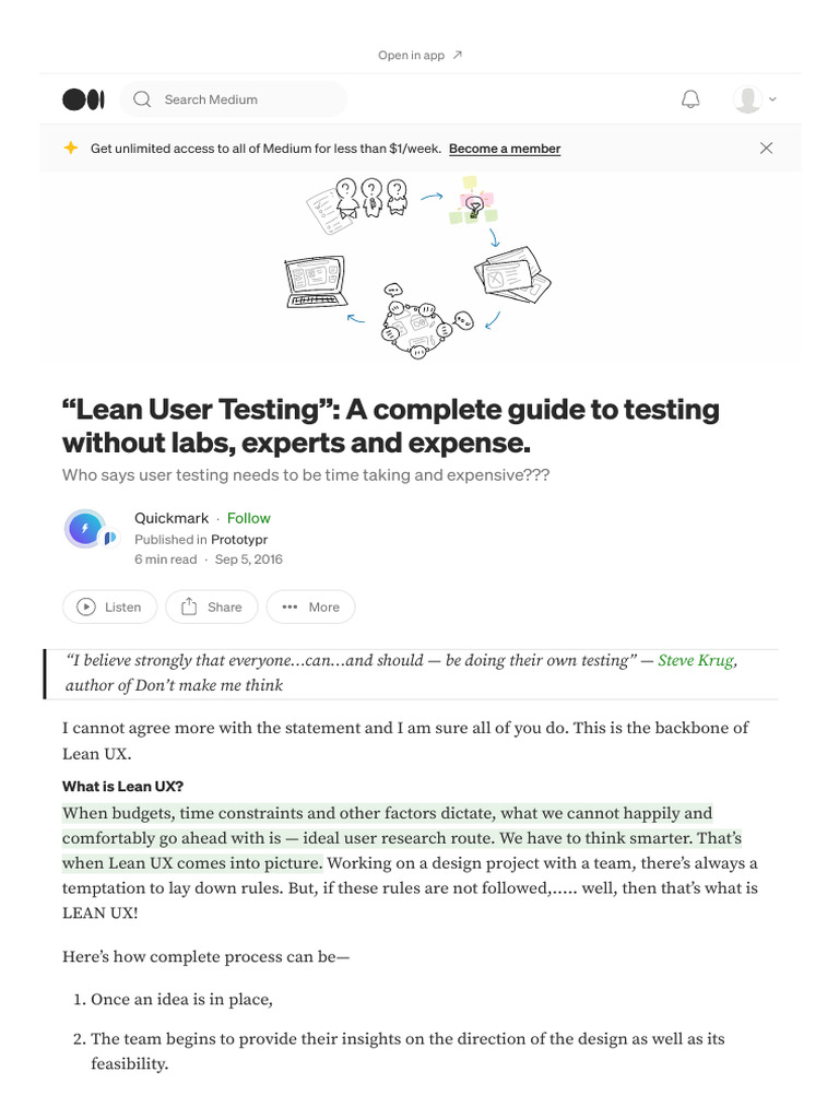 "Lean User Testing" - A Complete Guide To Testing Without Labs, Experts ...
