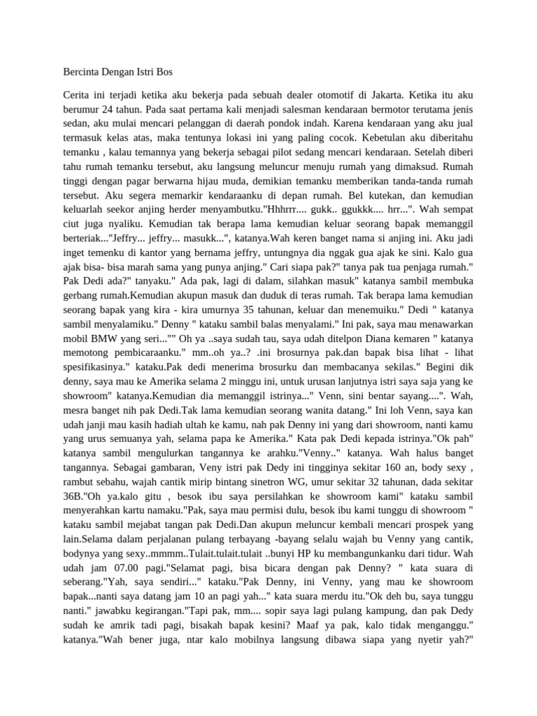 Bercinta Dengan Istri Bos | PDF