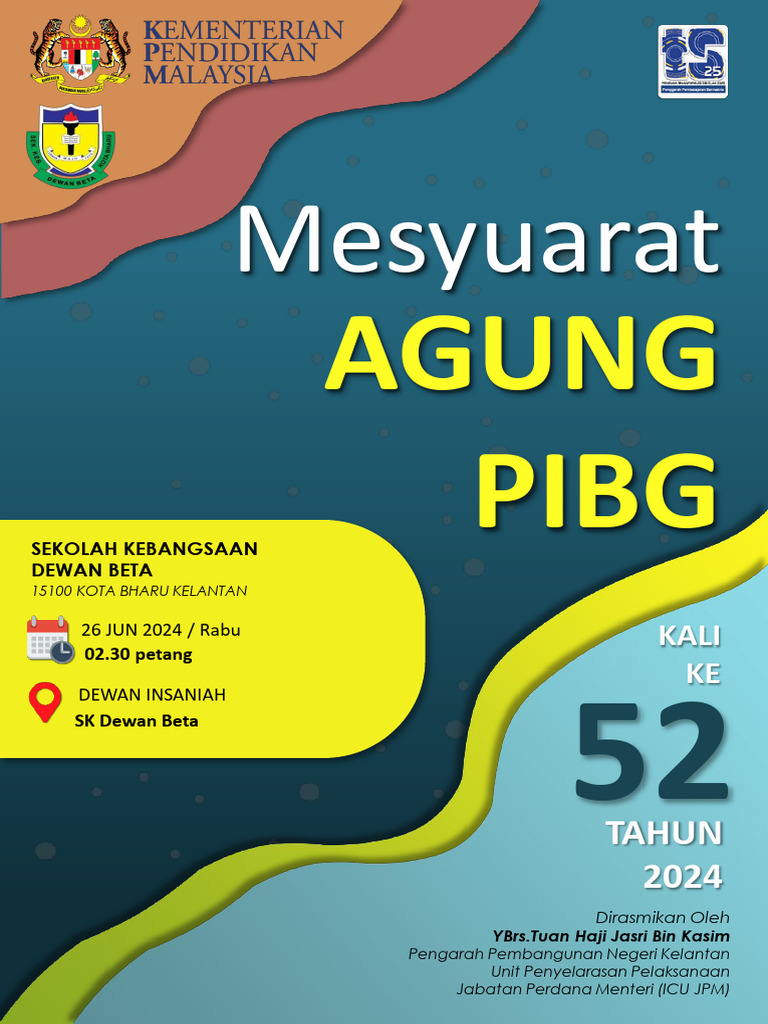 Buku Program Mesyuarat Agung PIBG 2024 | PDF