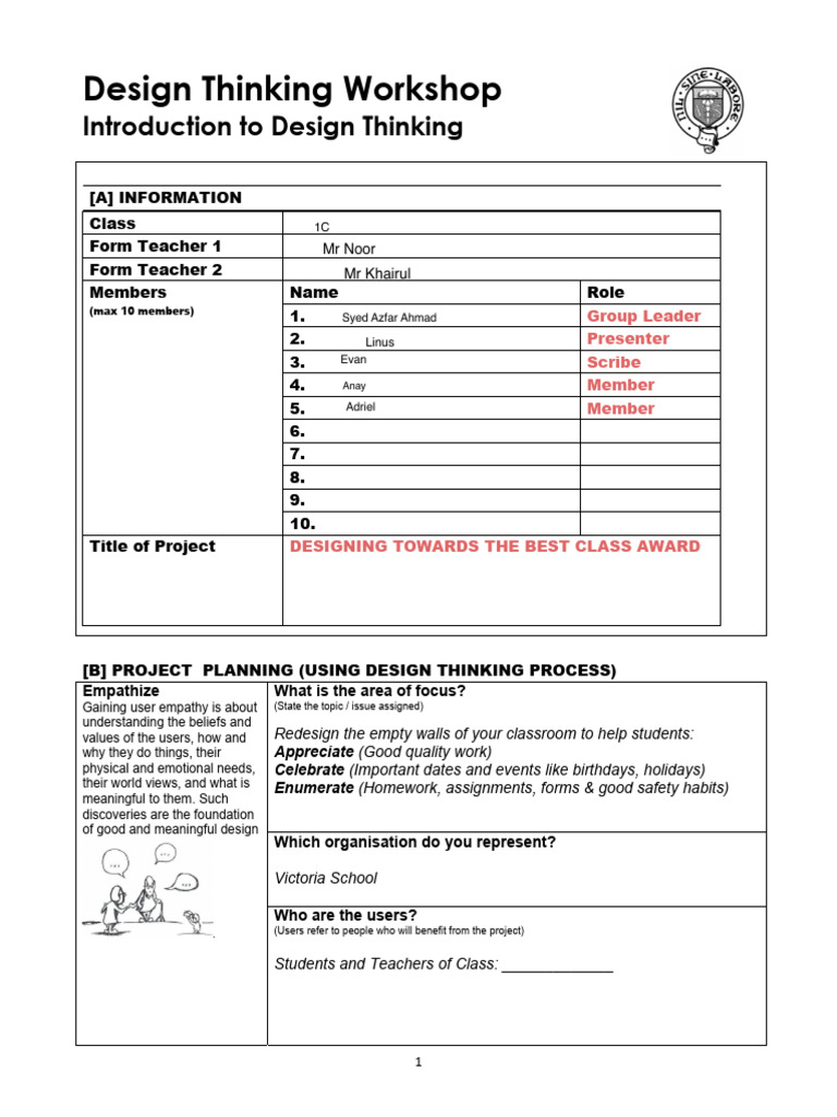 Edited - DT Worksheet | PDF | Empathy | Prototype