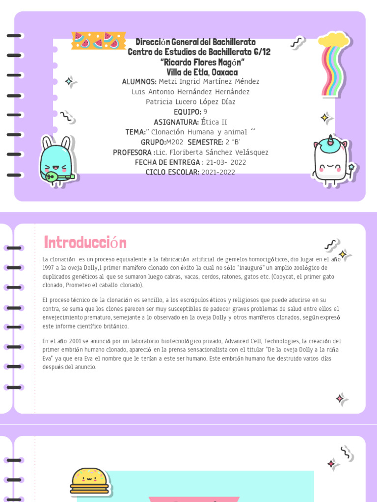 ETICA | PDF | Clonación | Biología