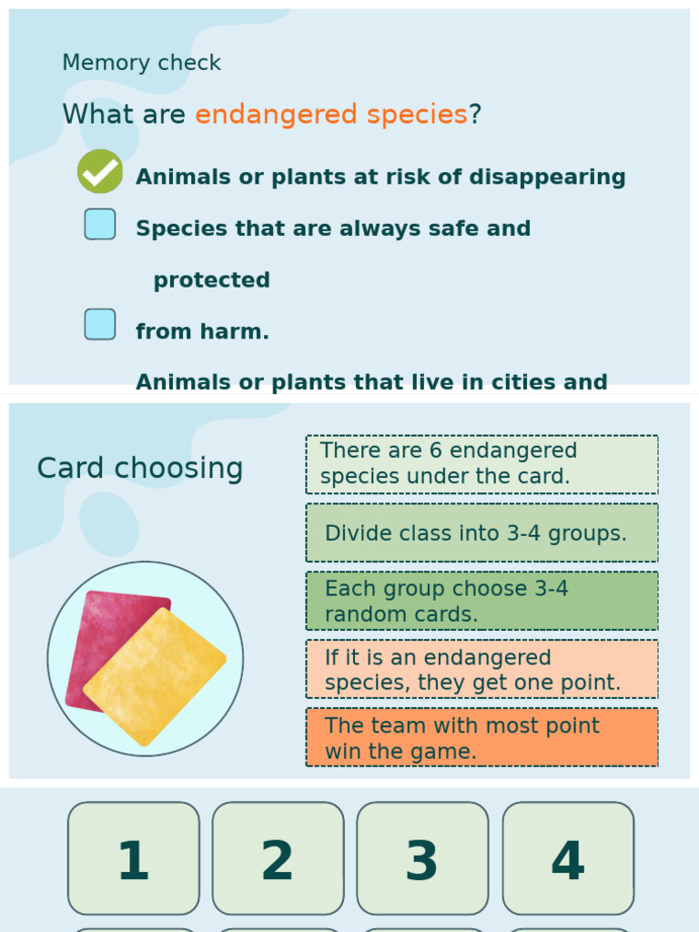 Endangered Species and National Parks | PDF | Endangered Species ...