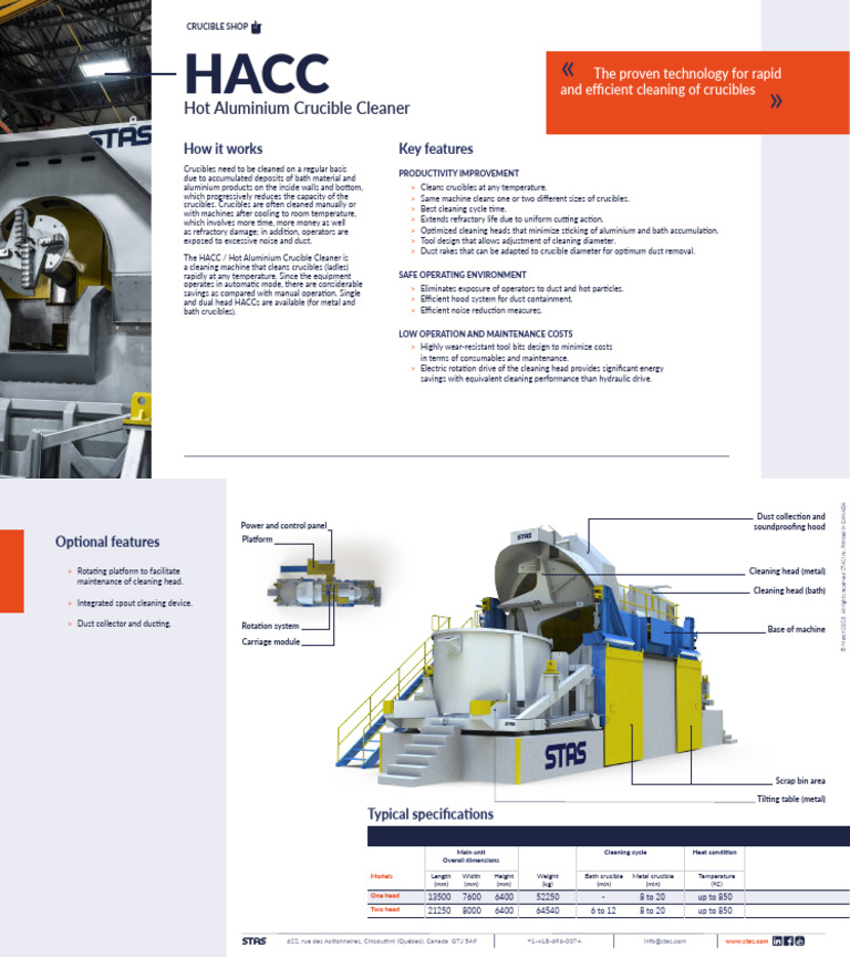 Stas Hacc Brochure 2023v01-En-Web | PDF | Temperature | Metals
