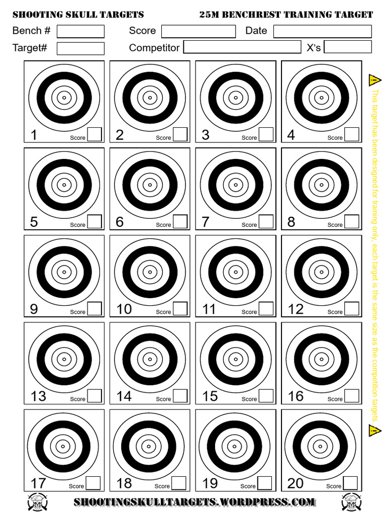 25m Benchrest Shooting Target Guide | PDF