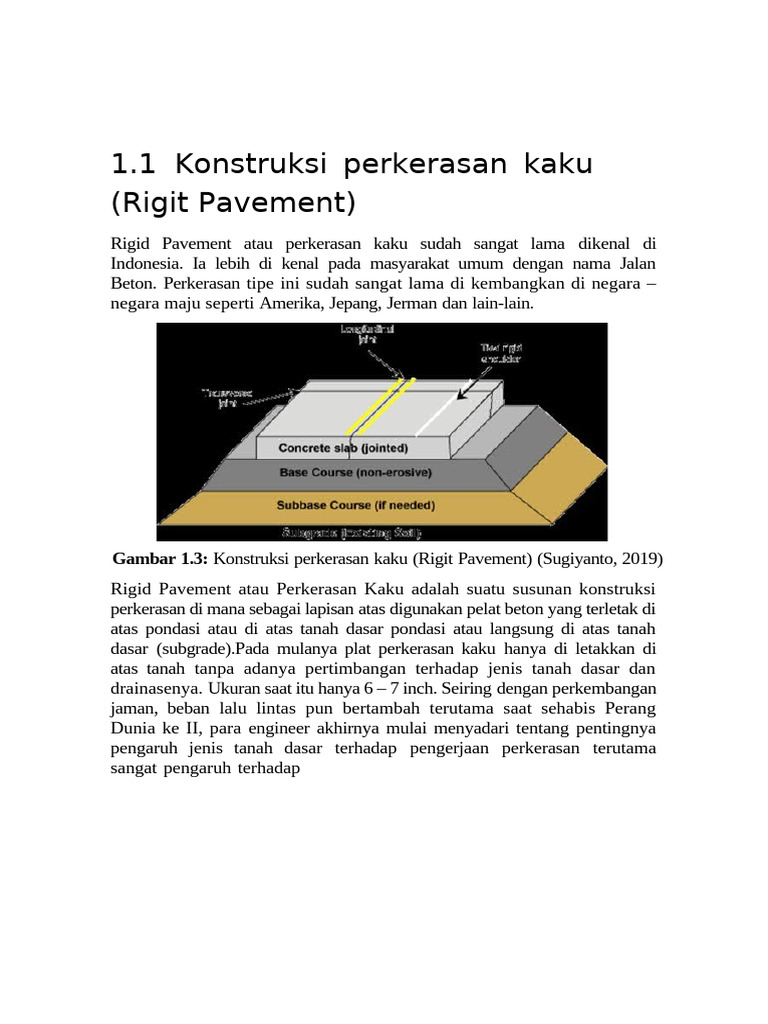 Konstruksi Perkerasan Kaku | PDF