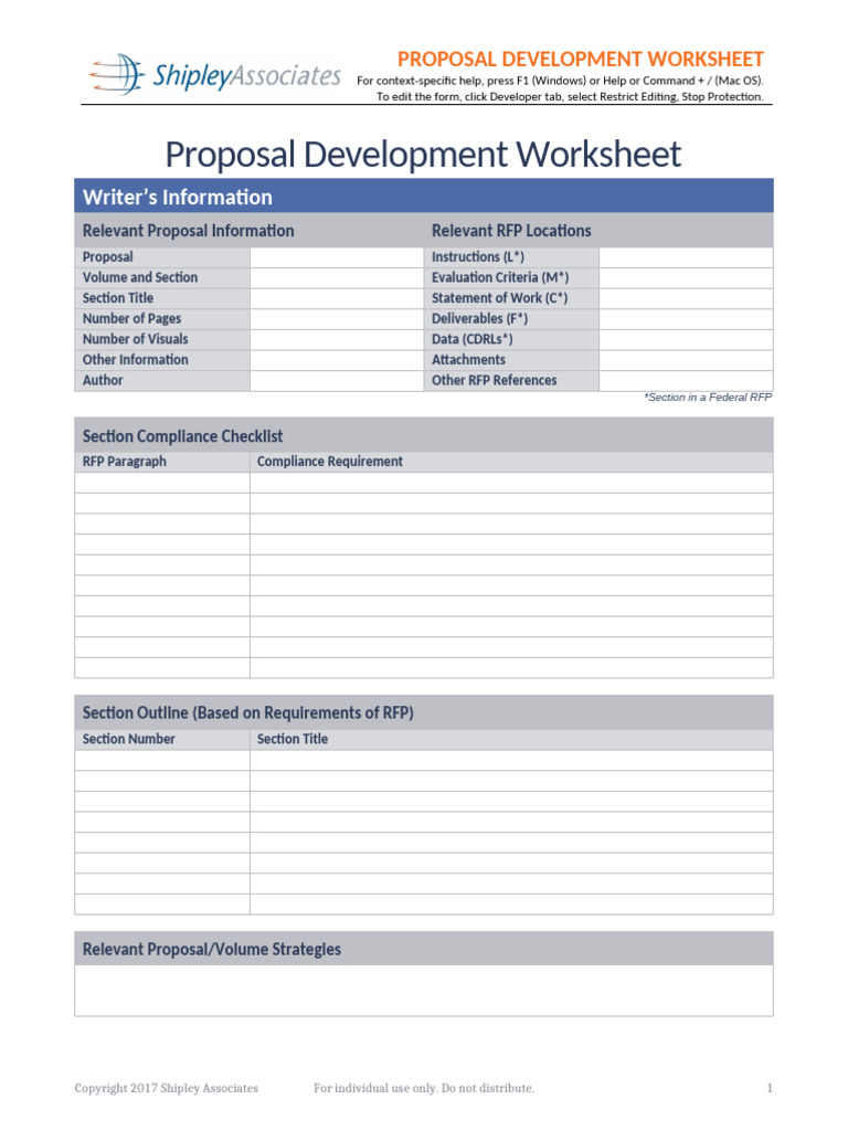 Proposal-Development-Worksheet | PDF | Computing