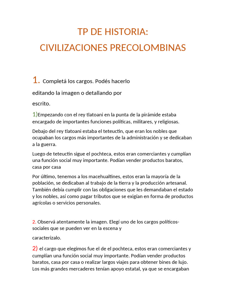 TP de Historia | PDF | Imperio Inca