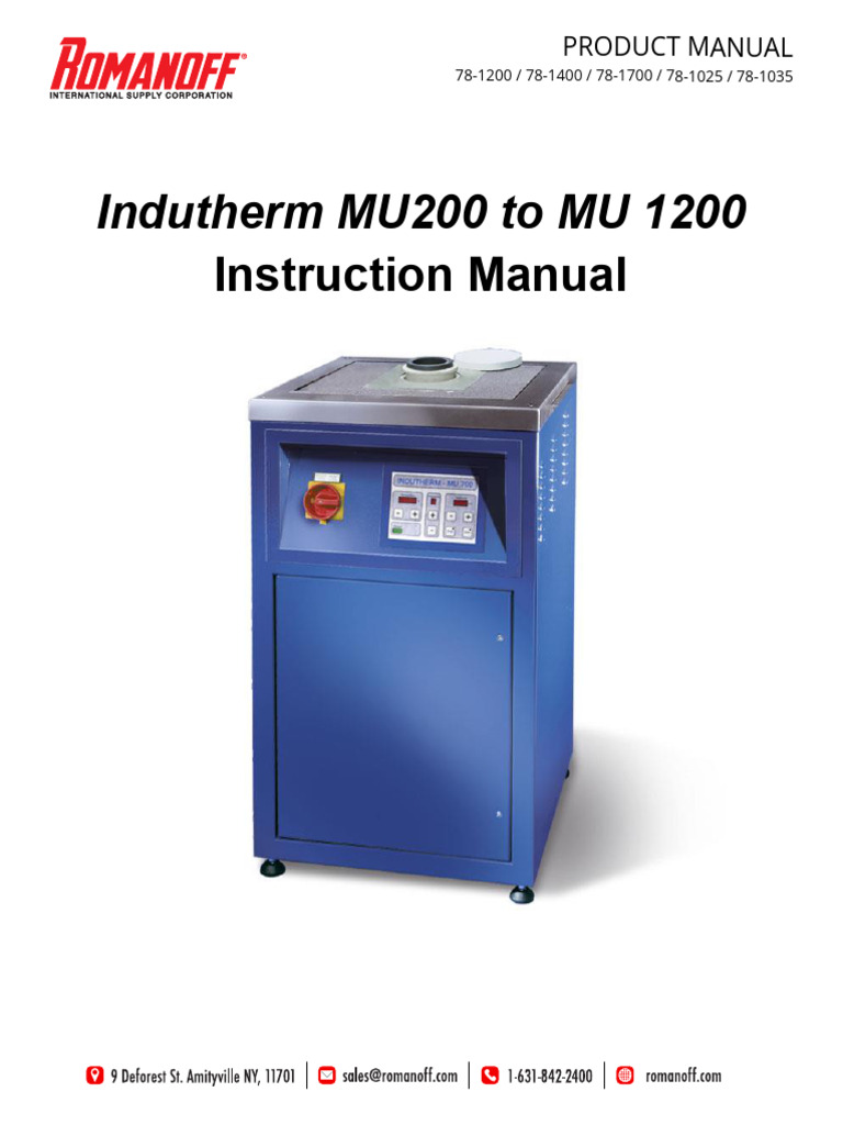 Operating Manual MU200 MU1200 F Generator Original | PDF | Thermocouple ...