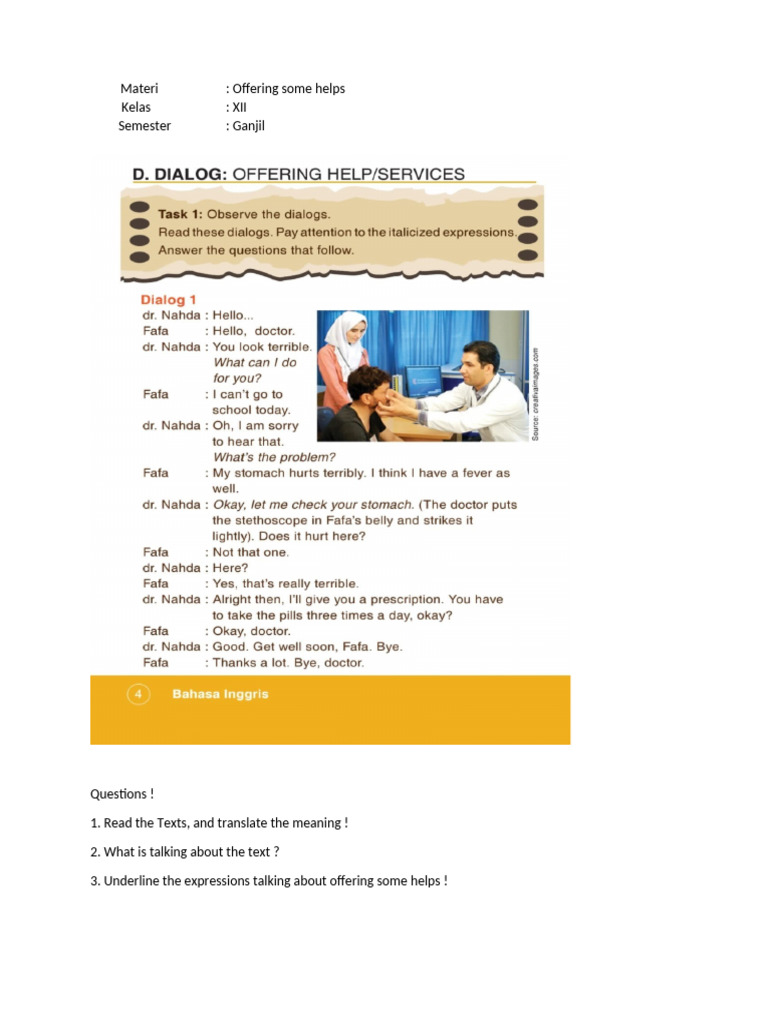 Materi Soal Offering Some Helps | PDF