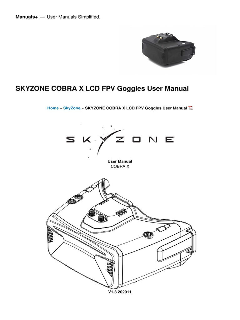 Cobra x lcd fpv goggles manual PDF Usb Booting