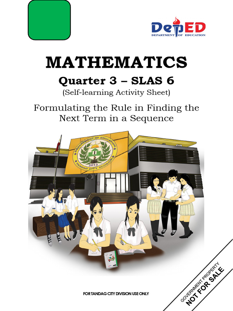 Math 5_Q3_W6_Formulating the Rule in Finding the Next Term in a Sequence_(Teves, A.) | PDF ...