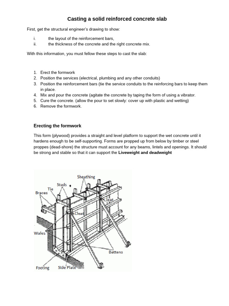 Casting Suspended Concrete Slab | PDF | Concrete | Beam (Structure)