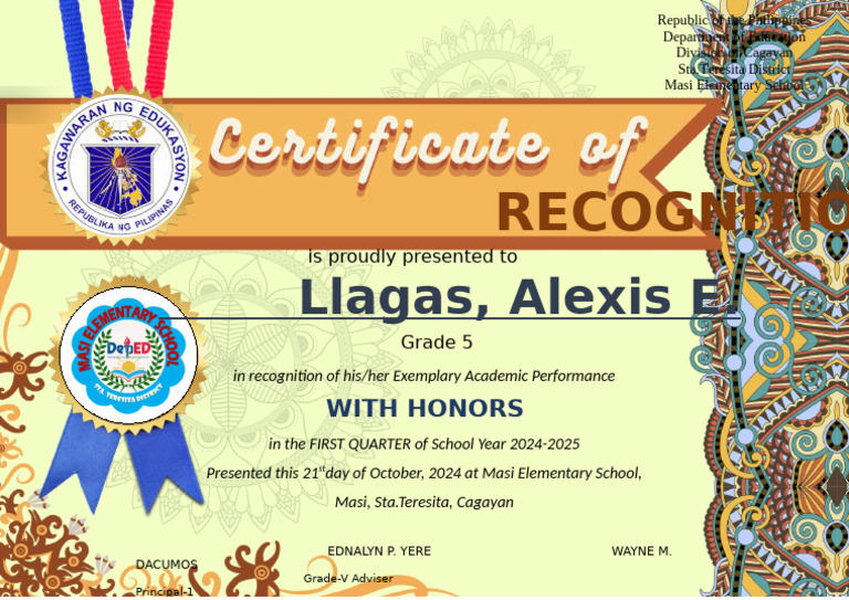 Recognition Certificate | PDF