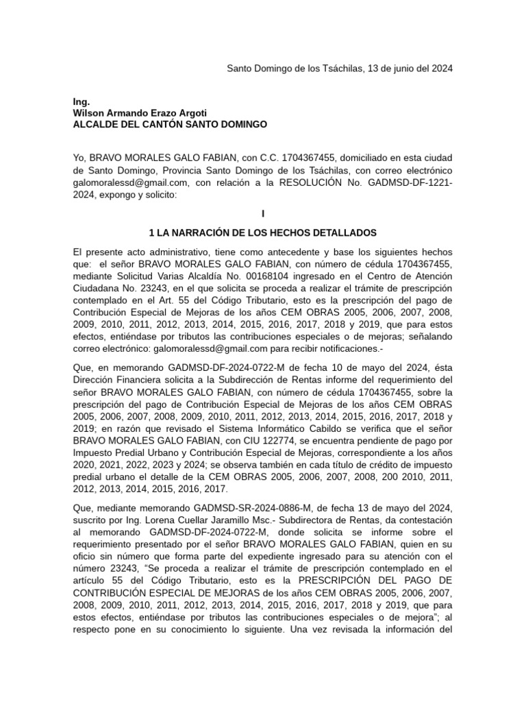 apelacion CEM | PDF | Debido al proceso | Constitución