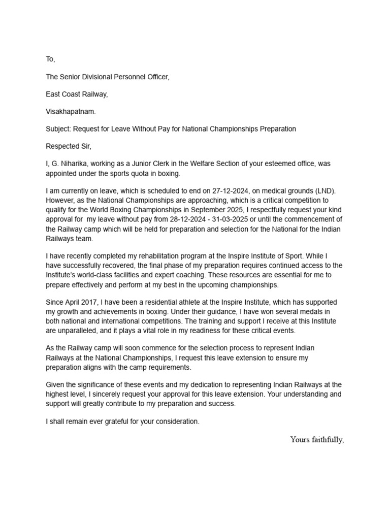 Leave Application | PDF