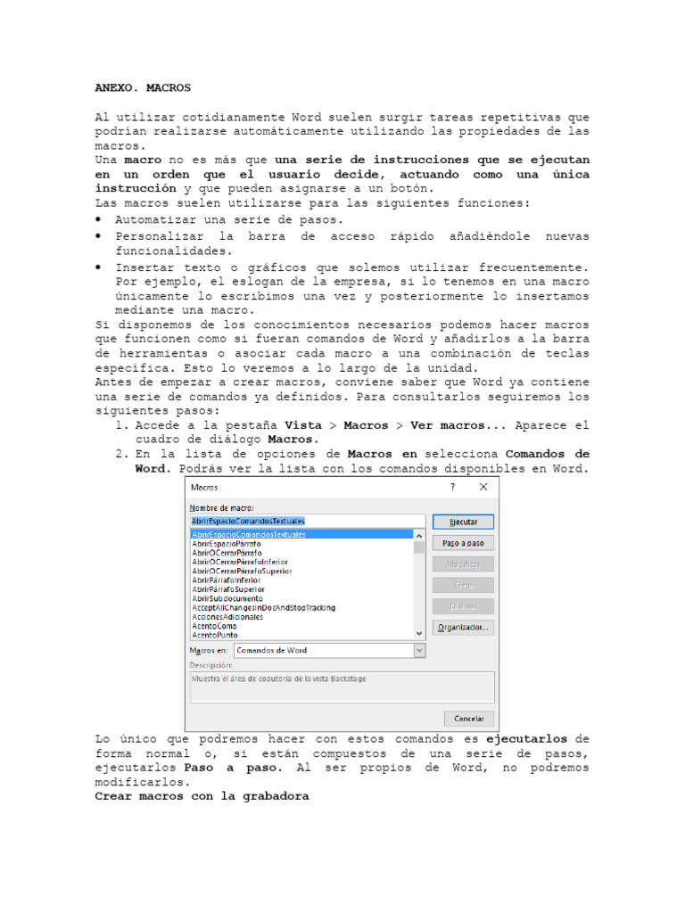 Actividad 4 Macros | PDF | Macro (informática) | Botón (Computación)