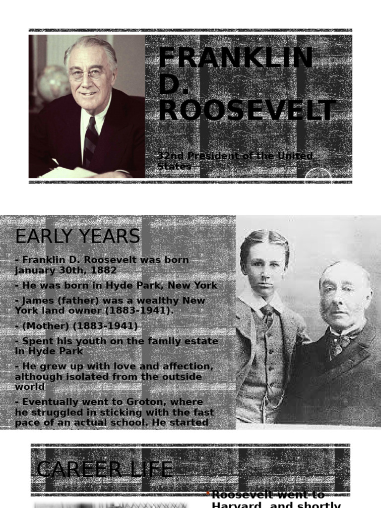 Franklin D. Roosevelt: Early Life & Presidency | PDF | Franklin D ...