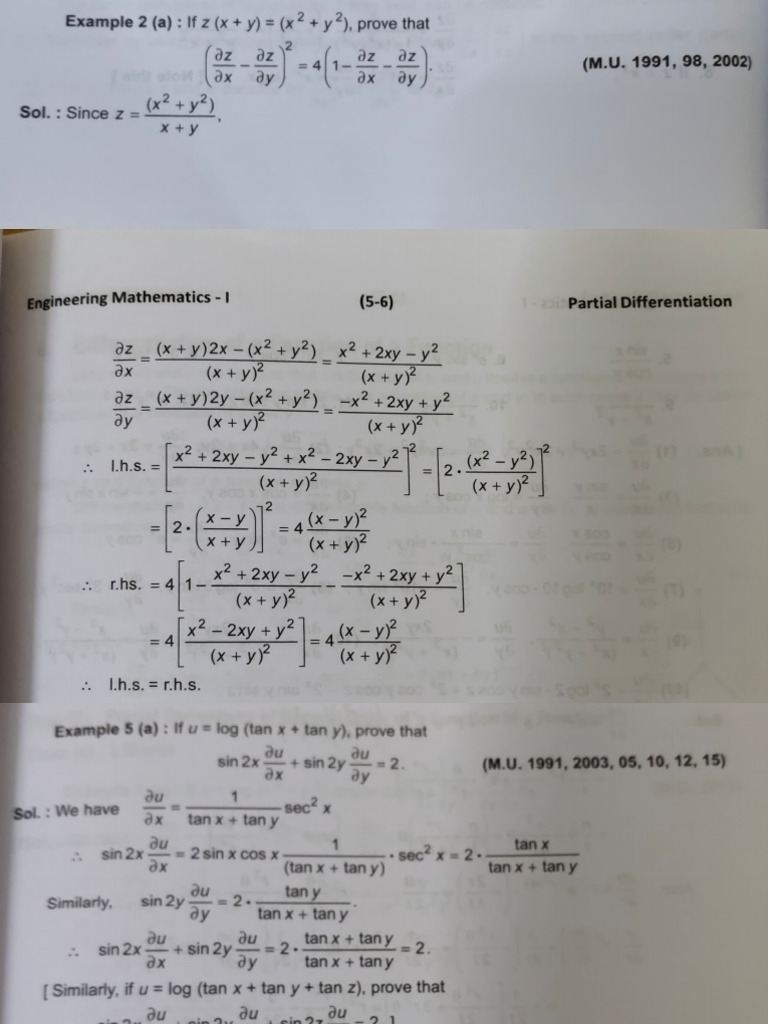 Partial Differentiation | PDF