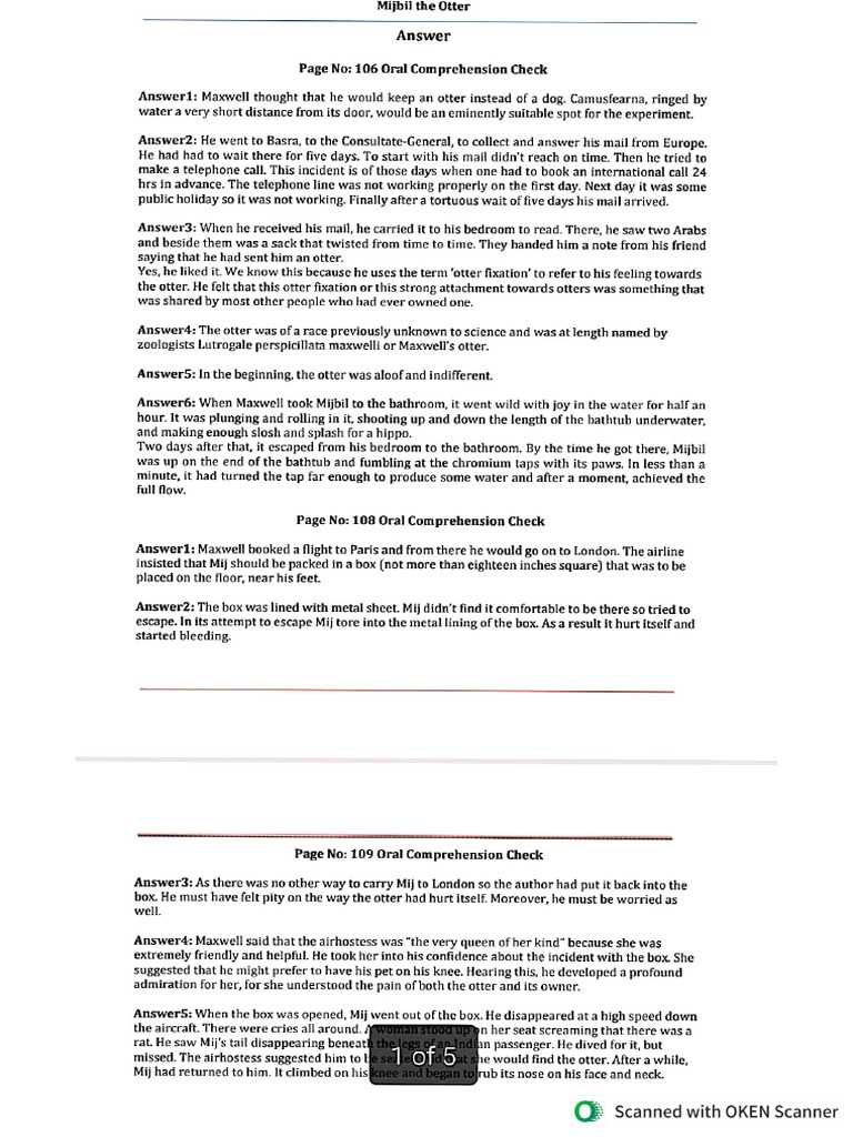 Mijbil The Otter & Fog | PDF