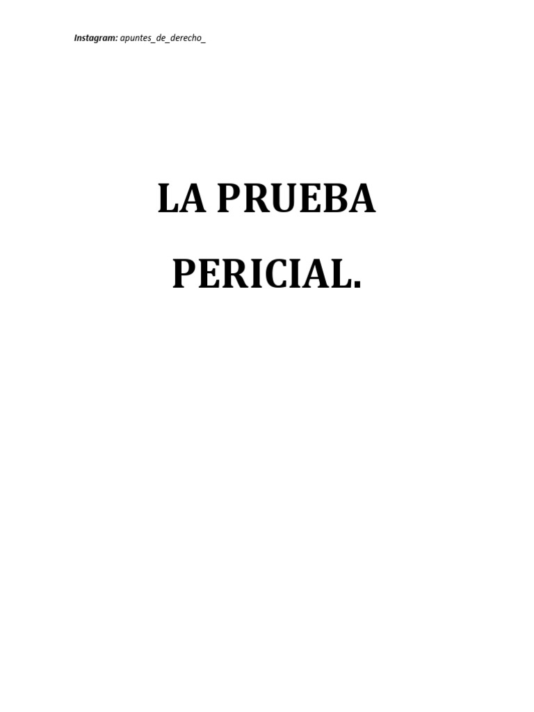 Qué son las pruebas periciales | PDF | Testigo experto | Justicia
