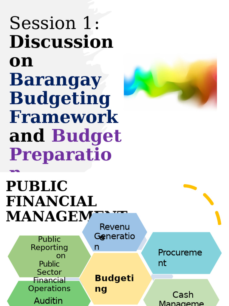 Session 1 - Barangay Budgeting Framework and Budget Preparation | PDF ...