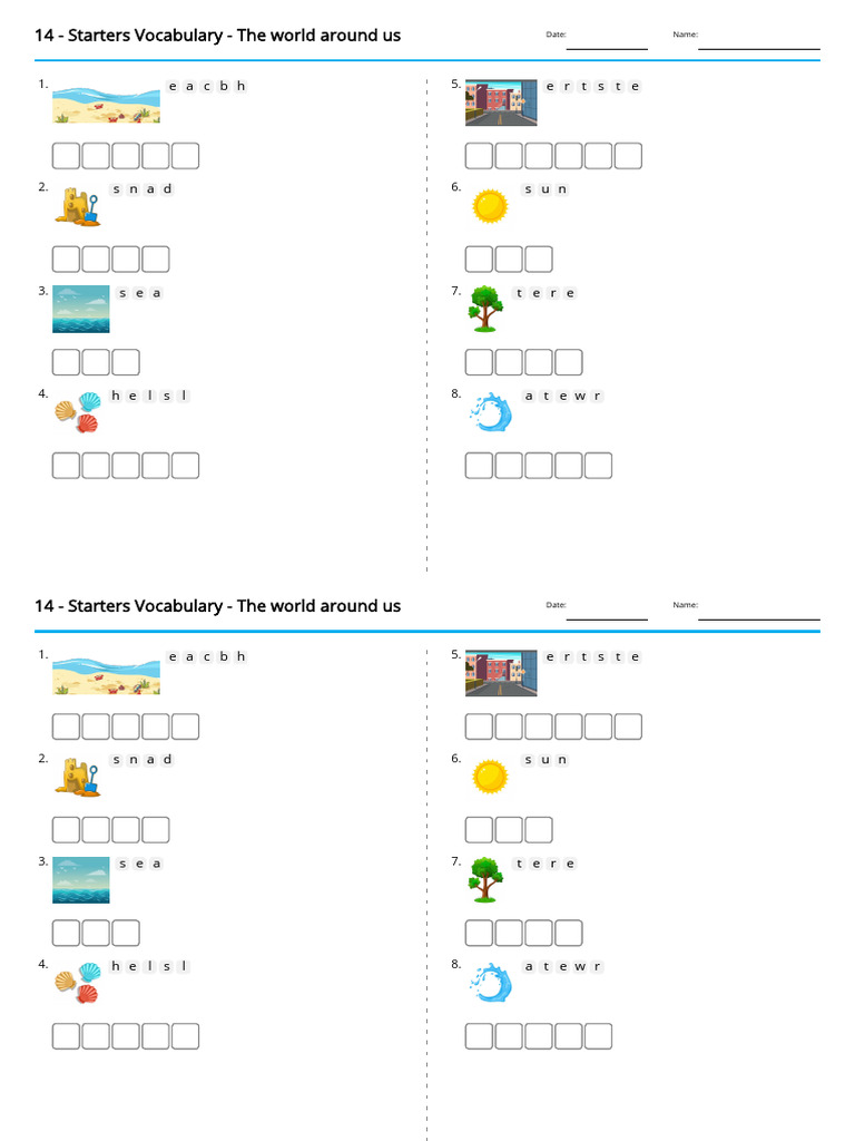14-starters-vocabulary-the-world-around-us-anagram | PDF