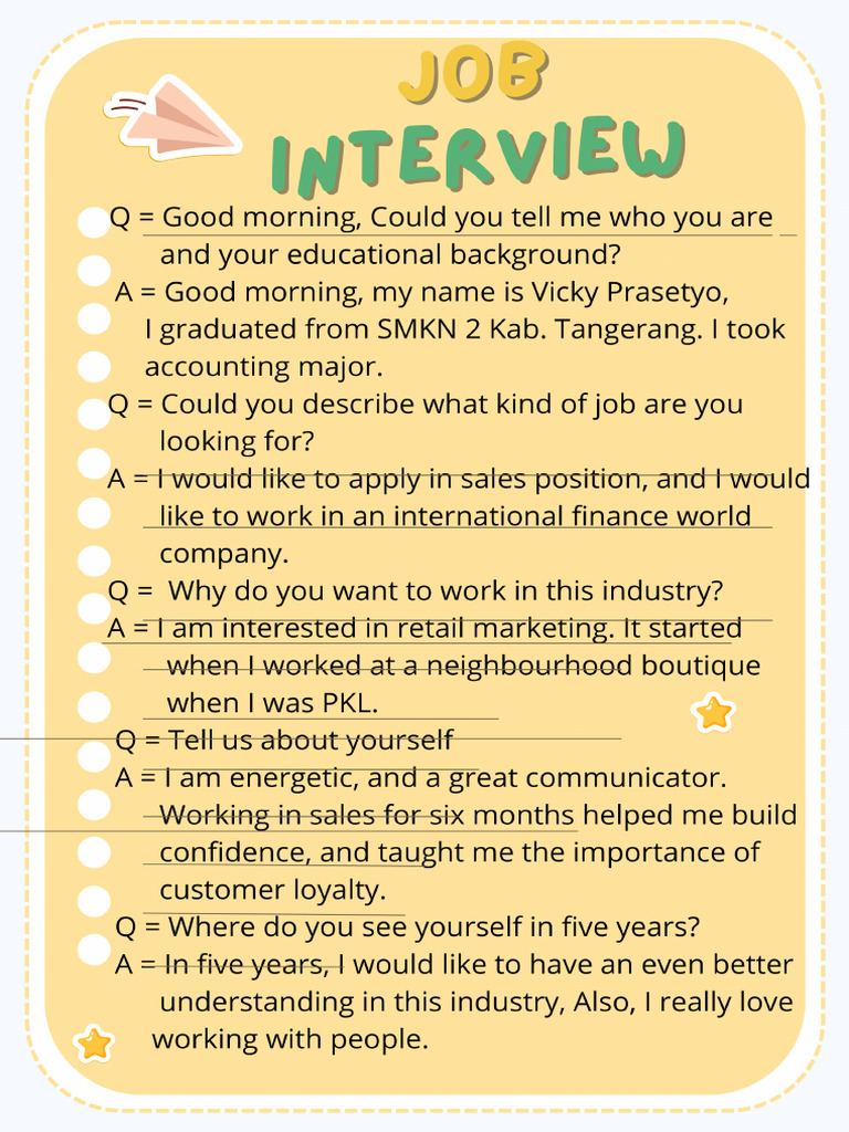 Job Interview | PDF