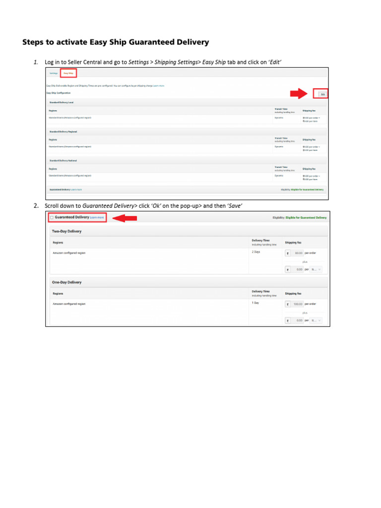 Activate Es Guaranteed Delivery | PDF