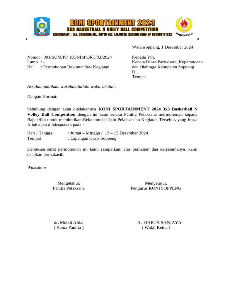 Surat Acara Koni | PDF