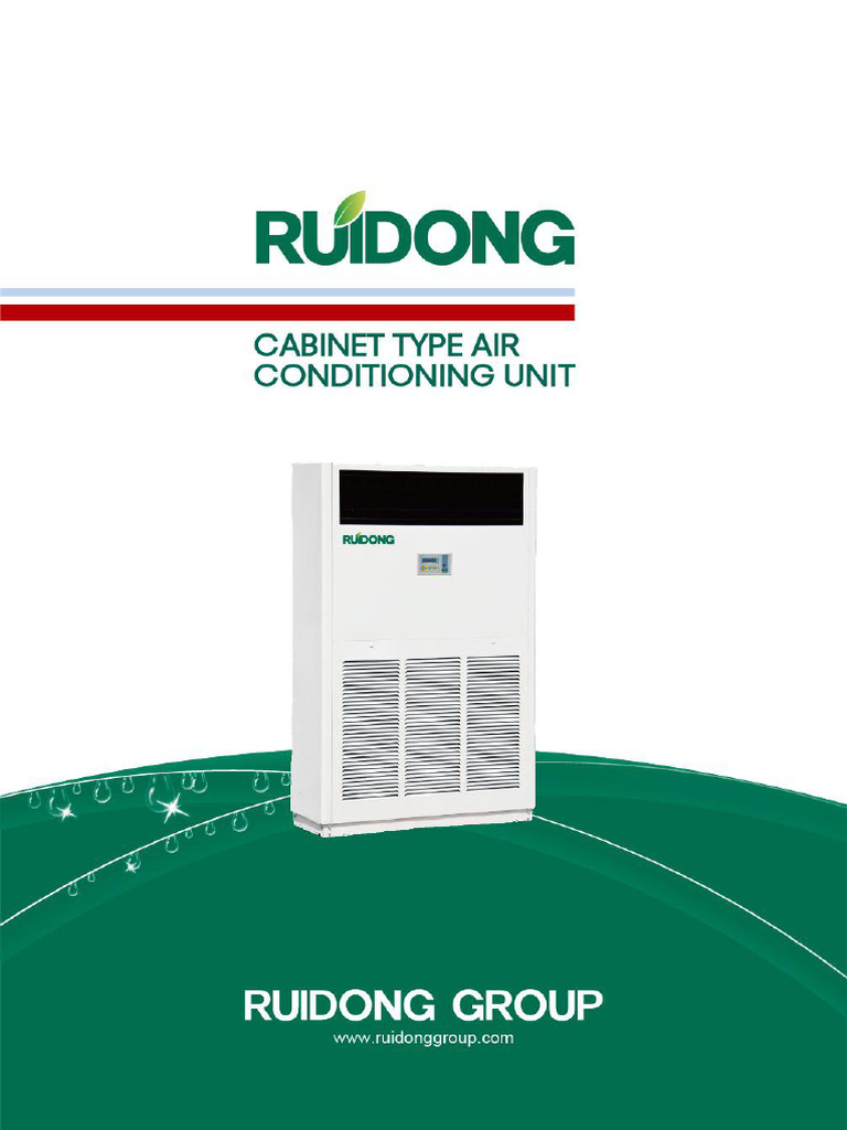 RUIDONG Cabinet Type Air Conditioner Specs | PDF