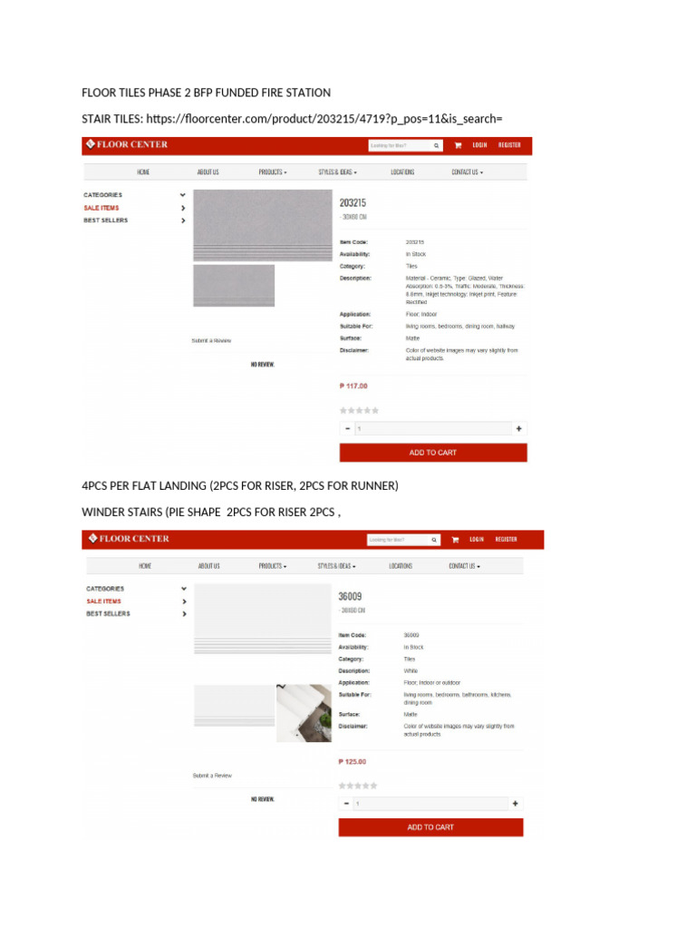 Fire Station Floor Tile Specifications | PDF