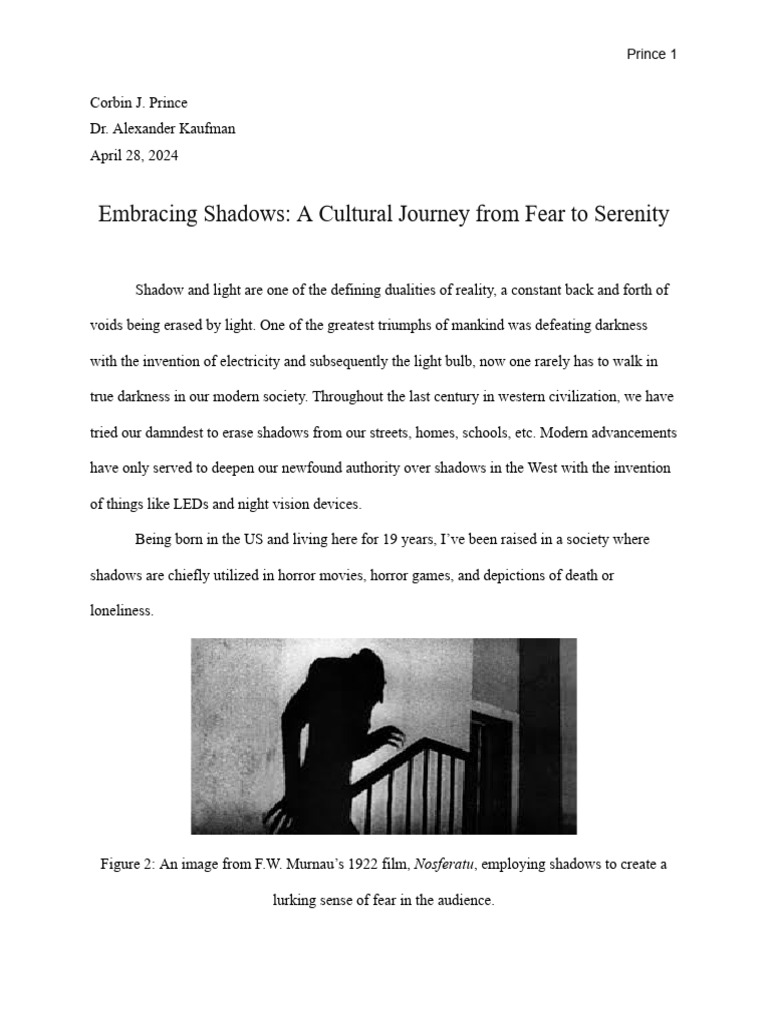Embracing Shadows, A Cultural Journey From Fear To Serenity | PDF
