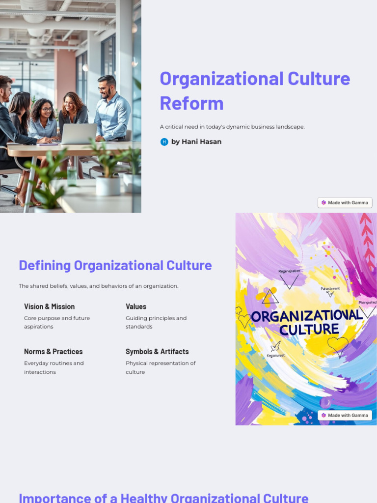 Organizational Culture Reform | PDF | Organizational Culture | Leadership