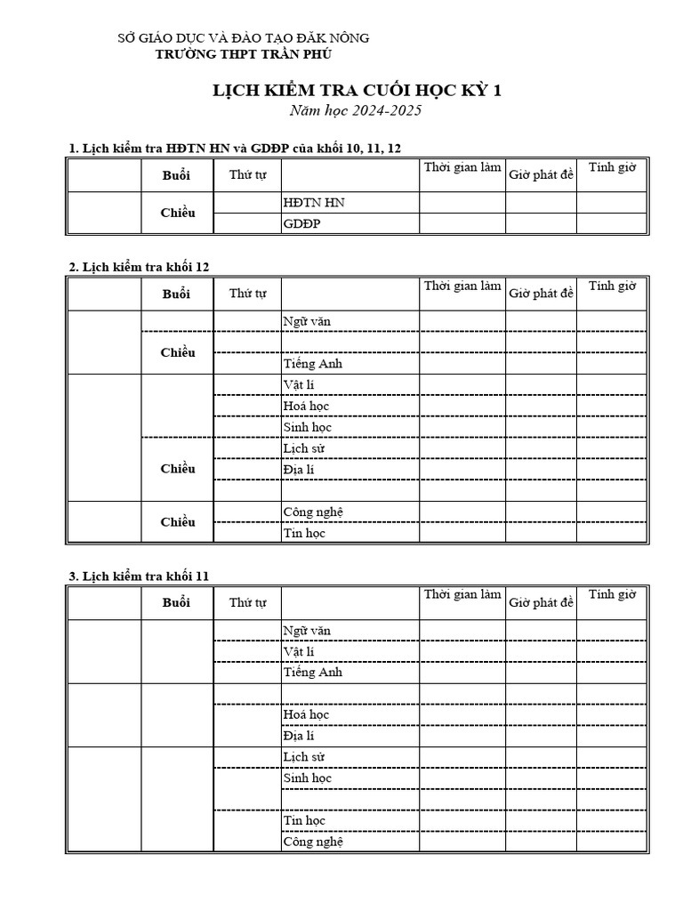 Lich Thi hk1 - 24-25 | PDF