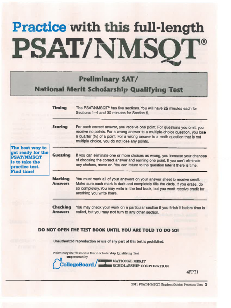 College_Board_2011_PSAT | PDF