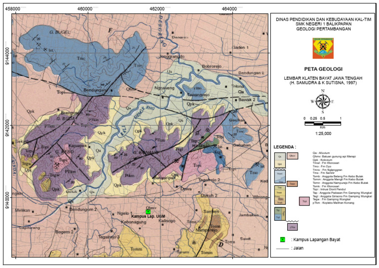 Peta Geologi Lembar Klaten Bayat | PDF