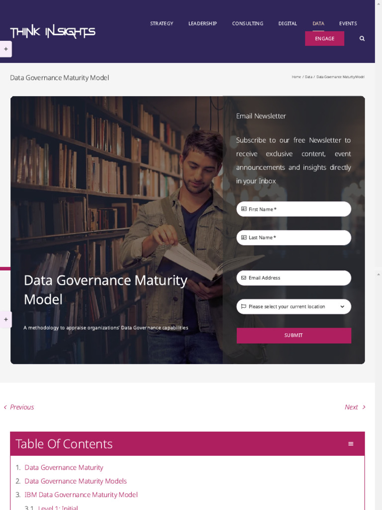 Data Governance Maturity Model | PDF | Governance | Metadata