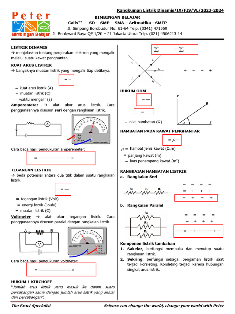 Rangkuman Listrik Dinamis | PDF