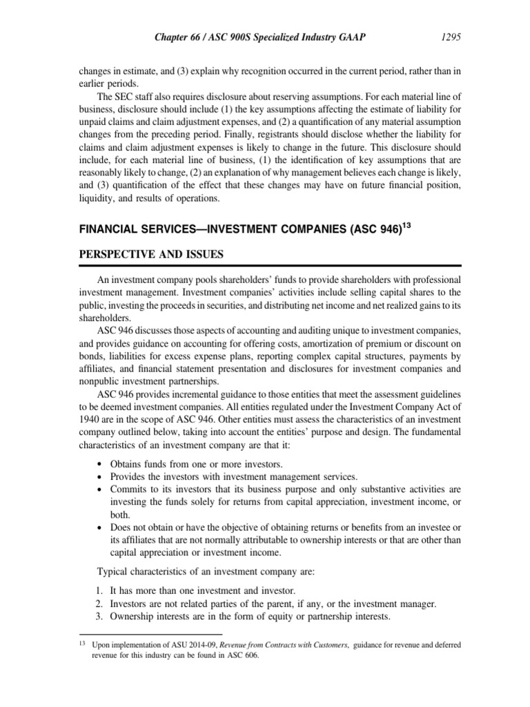 ASC 946: Investment Company Accounting | PDF | Dividend | Securities ...