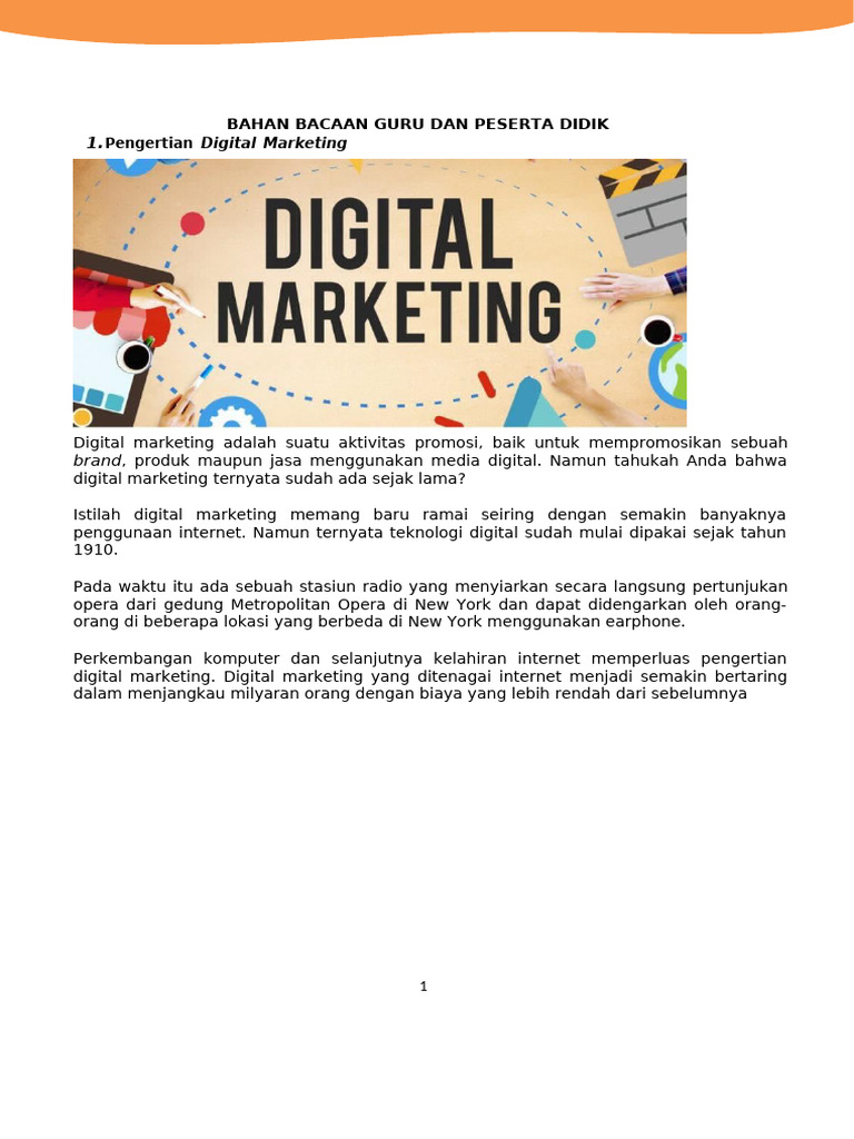 Pentingnya Digital Marketing untuk Bisnis | PDF