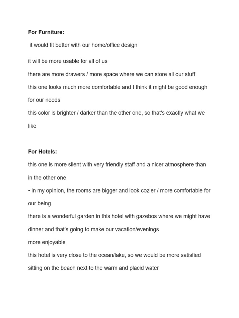Useful Sentences For Task 5 | PDF | Car | Transport