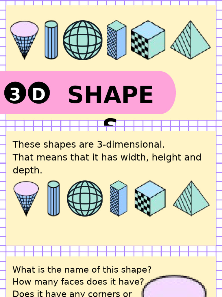 3D Shape Properties Pastel Presentation | PDF