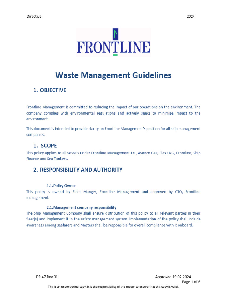 DR+47+Rev+1+Waste+Management+Guidelines | PDF | Waste Management | Waste