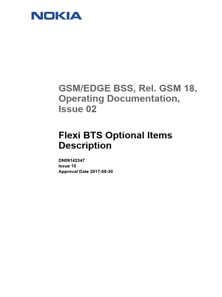Flexi Bts Opt Items Descr | PDF | Legal Liability | Lte (Telecommunication)