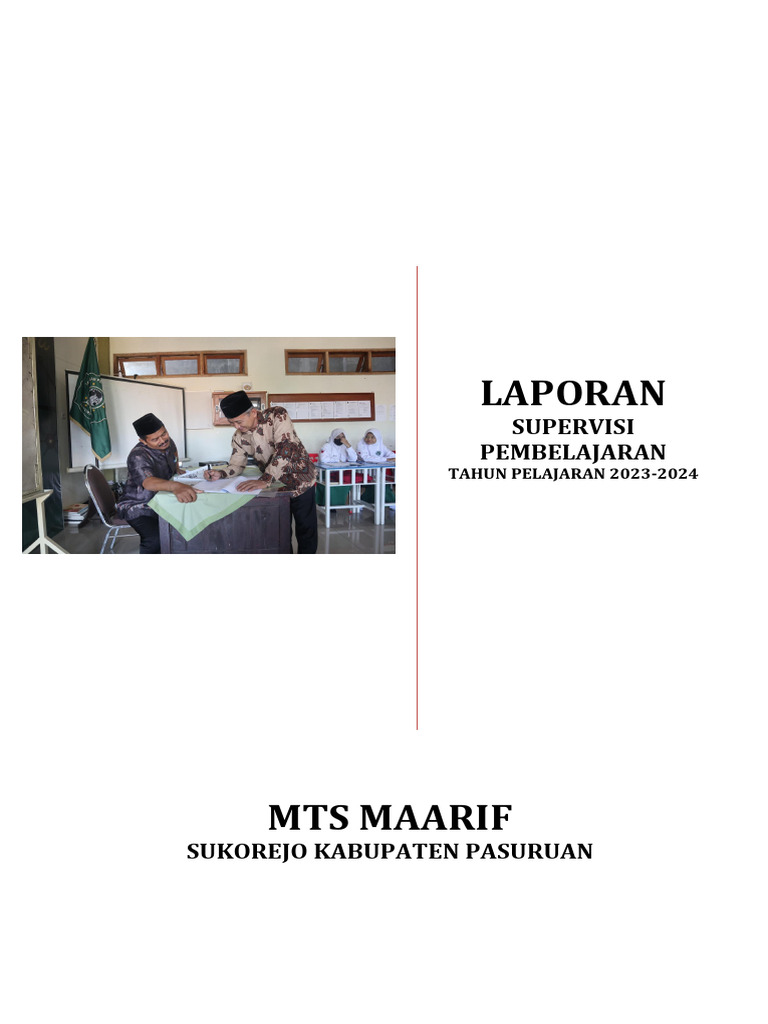 Laporan Hasil Supervisi Pembelajaran 2023-2024 | PDF